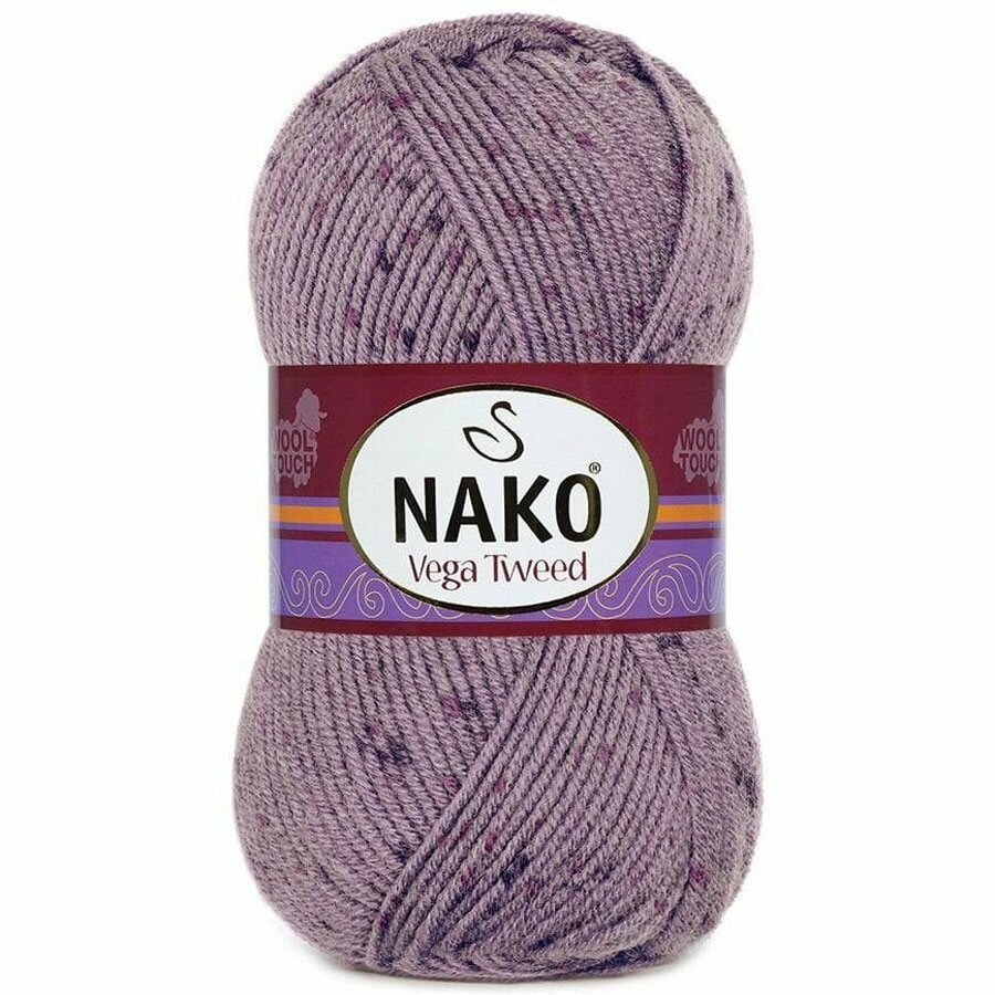 Пряжа Nako VEGA TWEED 31763 св. черничный (5 мотков)