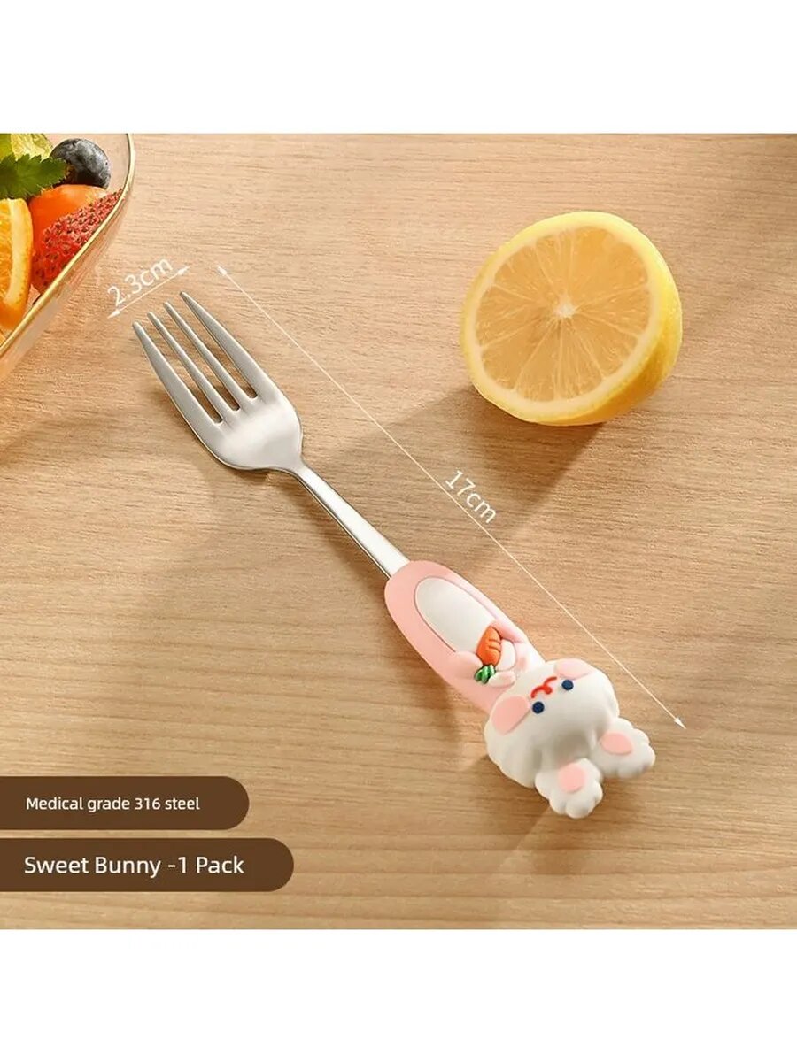 Детская вилка Pinpinpinu, Сладкий малыш - 1, сталь 316