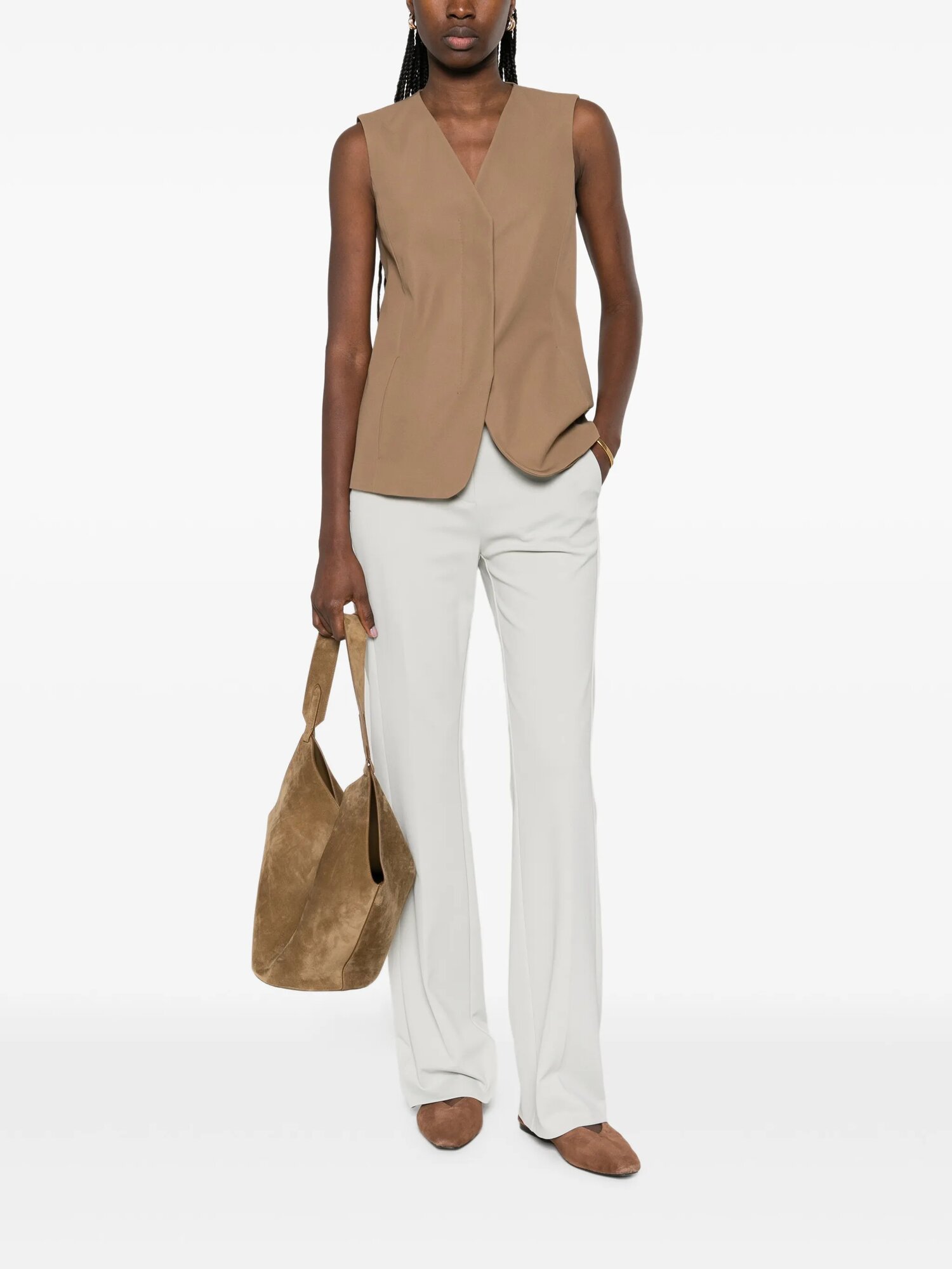 Брюки Pinko Buttoned straight trousers, размер 44, разноцветный — фото 1