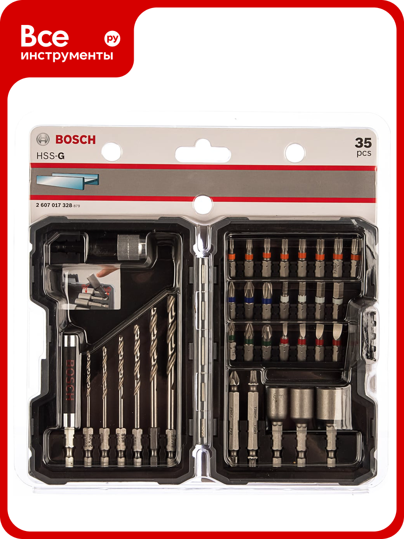 Набор бит и сверл по металлу 35 шт. Bosch 2607017328