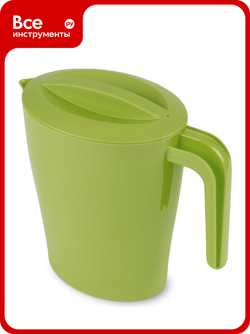 Кувшин Martika Таис 1.4 л, с крышкой С19, из пищевого пластика, с ручкой для переноски, можно мыть в посудомойке