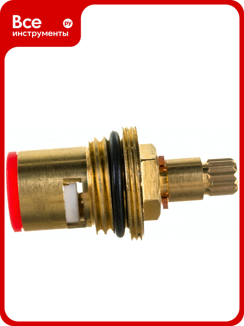 Керамическая кран-букса Профсан ПСМ 1/2", 15 шлицов 2 резьбы PSM-1291-15