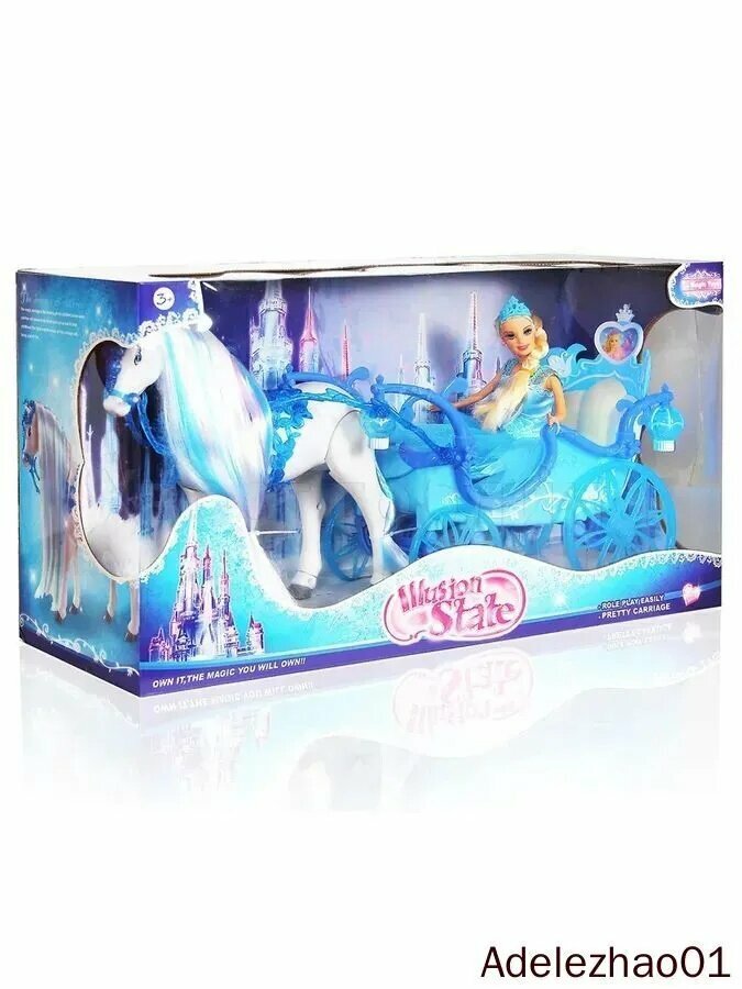 Карета с лошадью и куклой