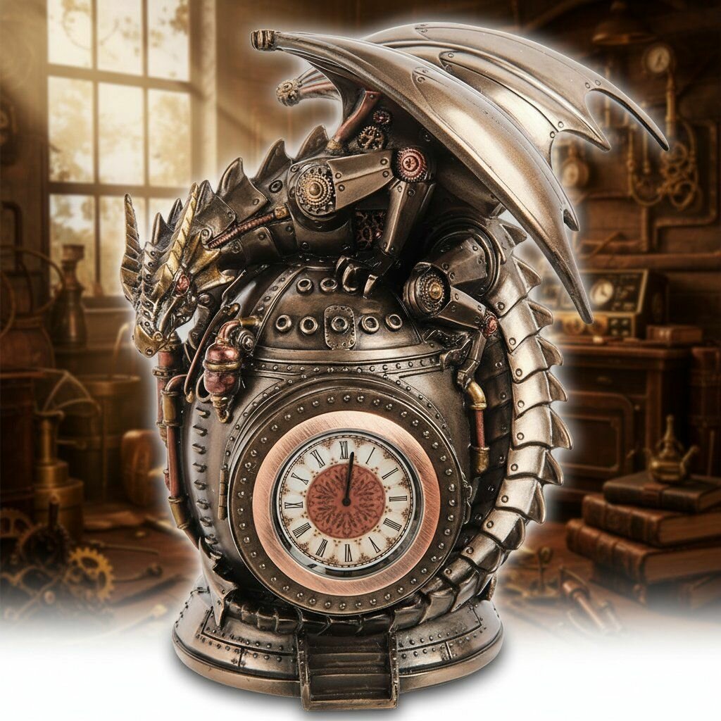 Часы настольные в стиле Стимпанк Дракон A2159466