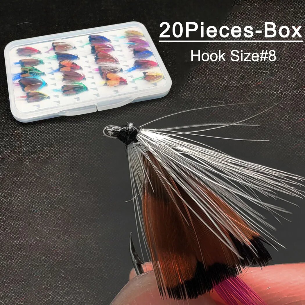 Сухие мушки для нахлыста Qievcrme, 20 шт