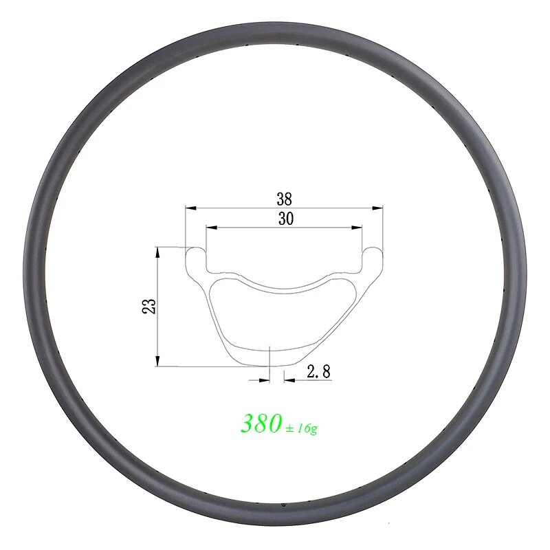 Speedsafe 29er MTB XC AM карбоновые колеса 38 мм Tubeless (Tapeless), 28H UD glossy