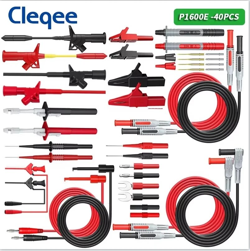 Набор щупов CLEQEE P1600E 40шт для мультиметра