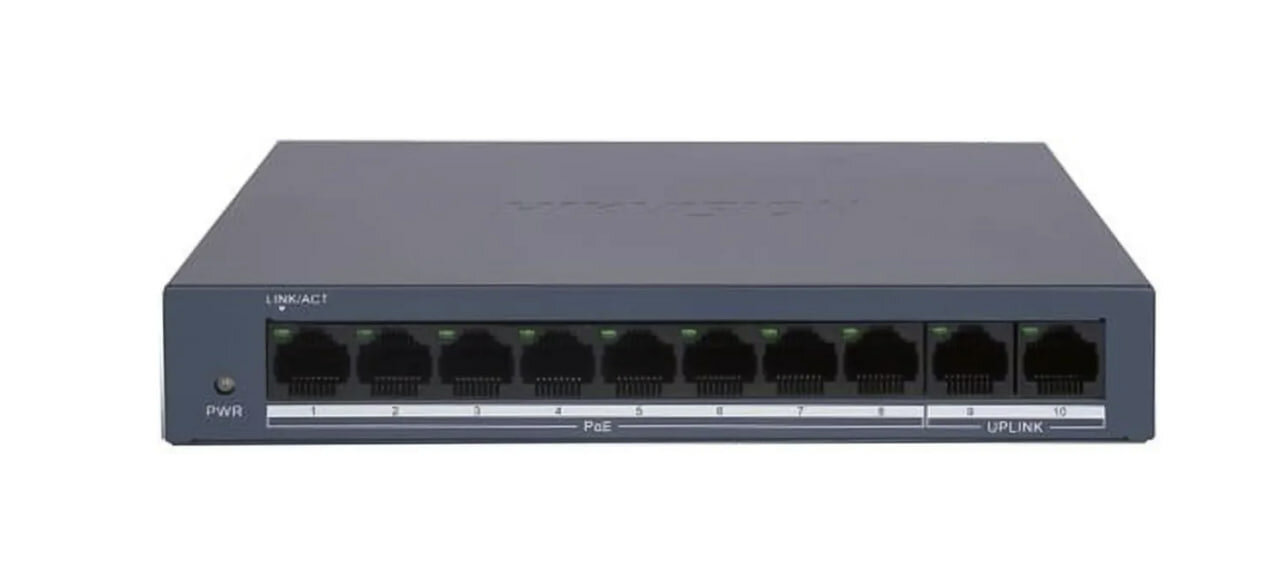 Коммутатор HIKVISION POE DS-XS0110-P 8x POE + 2x UPLINK 10/100 Мбит/с