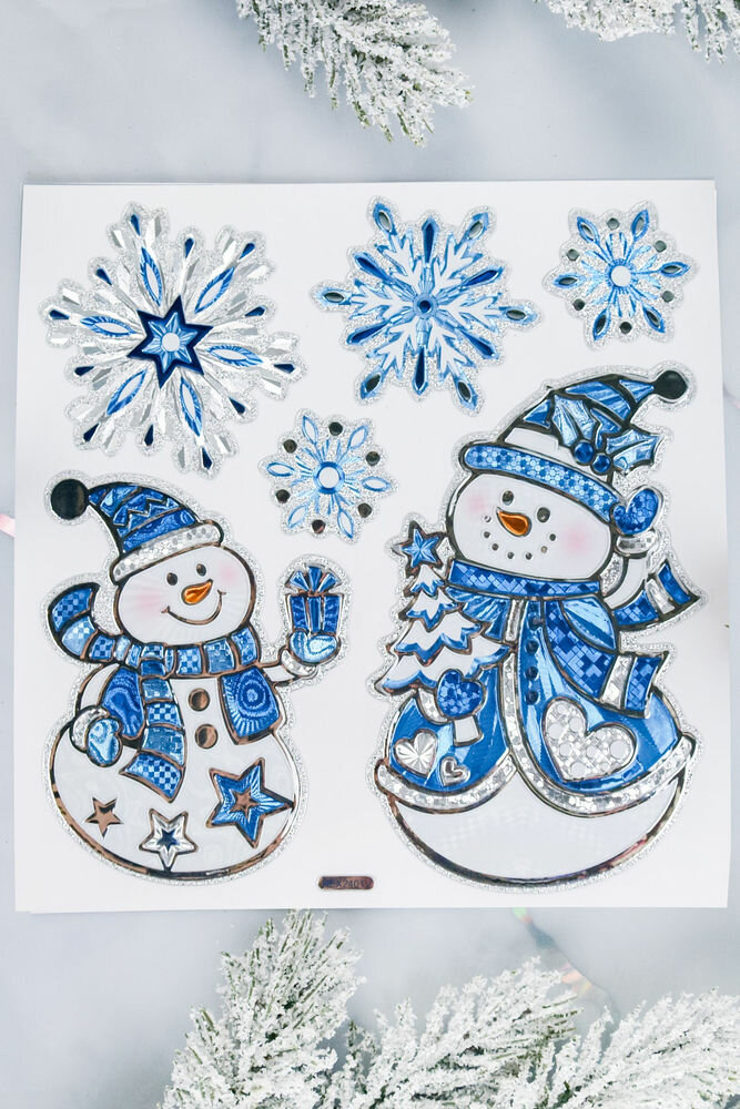 Набор наклеек снеговички С подарками, 17х18 см, Peha Magic JC-15150