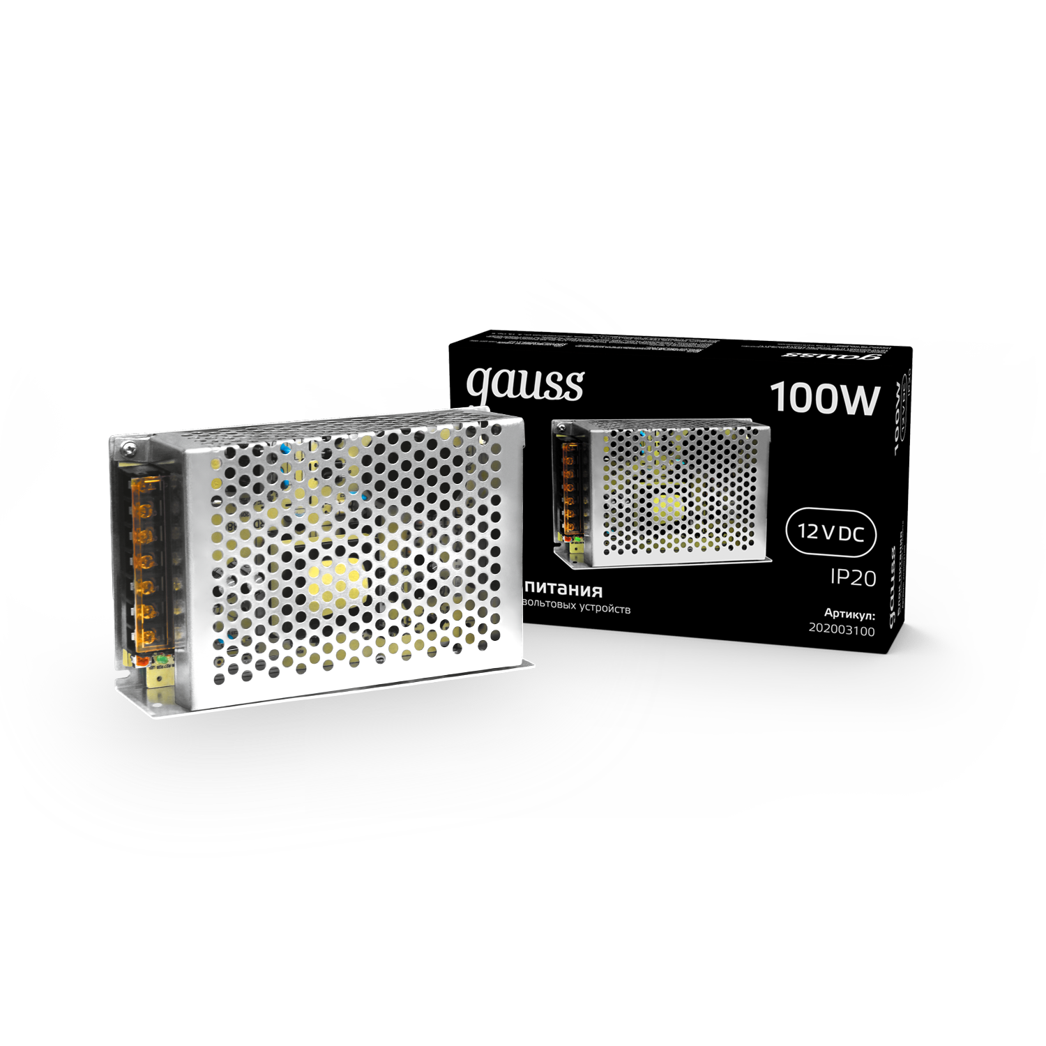 Блок питания GAUSS 100W 12V IP20 1/50