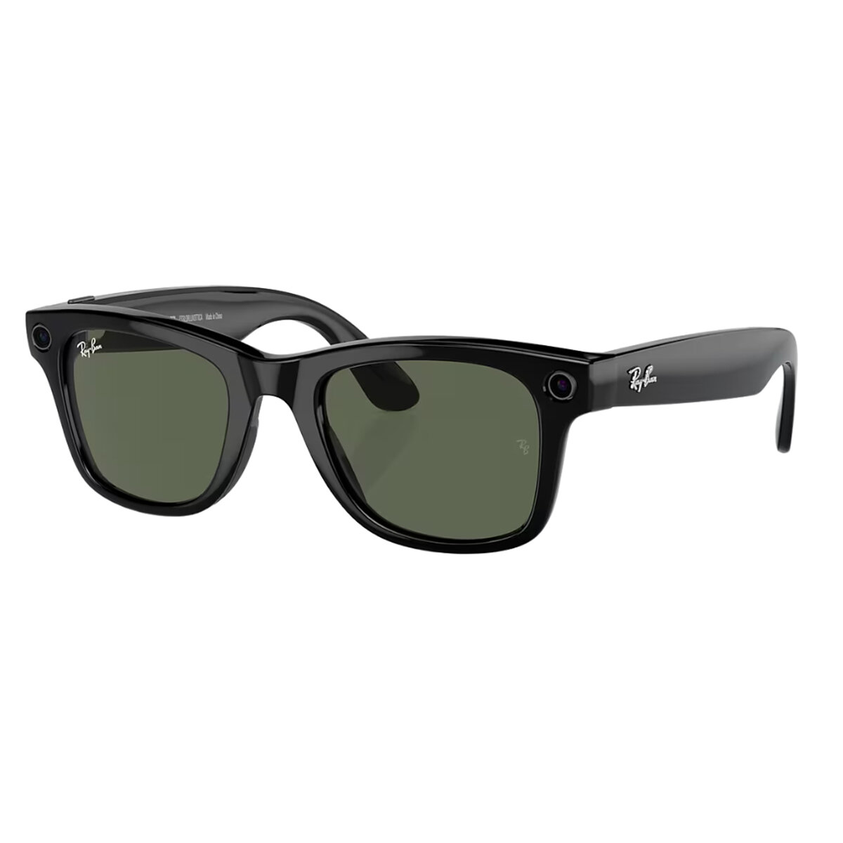 Умные очки Ray-Ban Wayfarer, размер 53-155, линзы G-15 Green, оправа Shiny Black