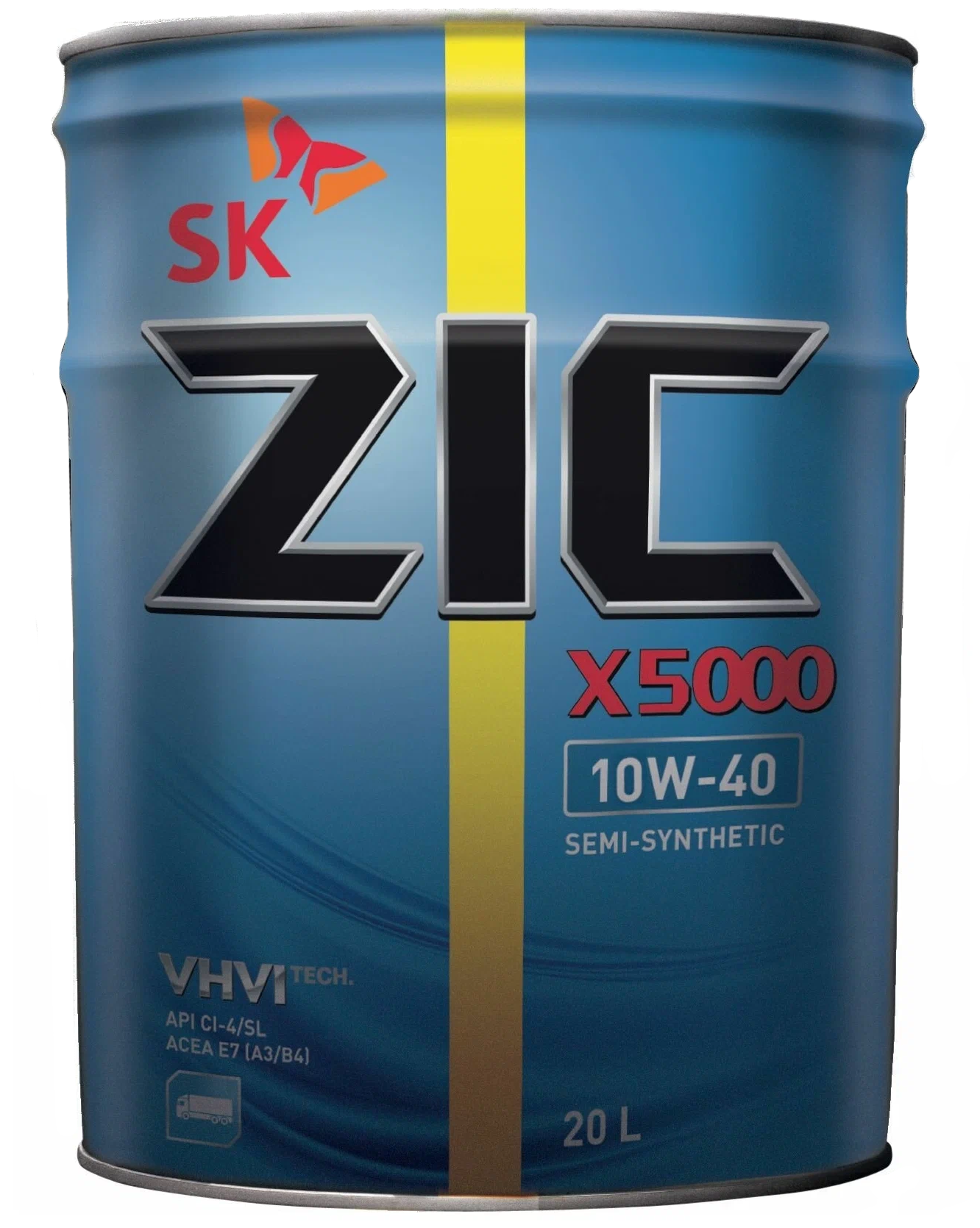 Масло моторное ZIC X5000 10w40 CI-4 полусинтетическое 20л. (замена 5000 10w40) 192658