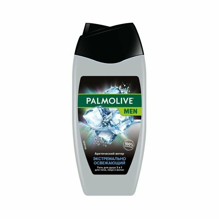 Palmolive Гель для душа + Шампунь, Экстремально освежающий, Арктический ветер, 3 в 1, 250 мл.