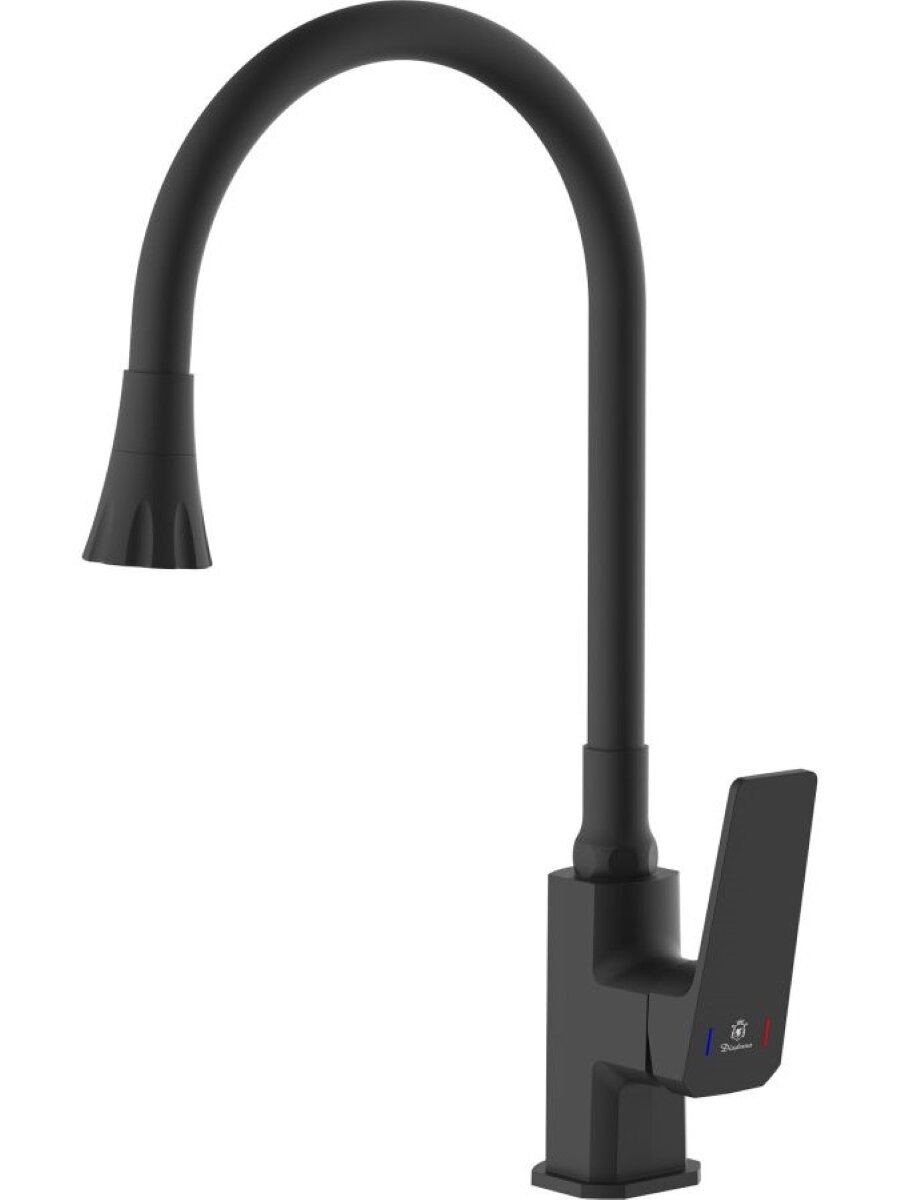 Смеситель для кухни AV ENGINEERING Win black AVWIN4-BL165-141, с гибким изливом, чёрный
