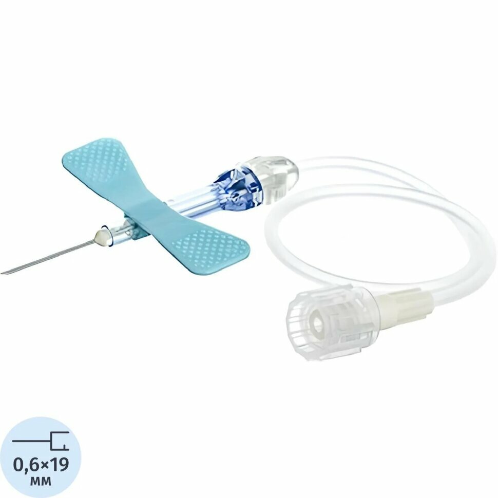 Игла-бабочка 23G 19см голуб. VACUETTE Safety 450092V1 90шт/уп, 2055371