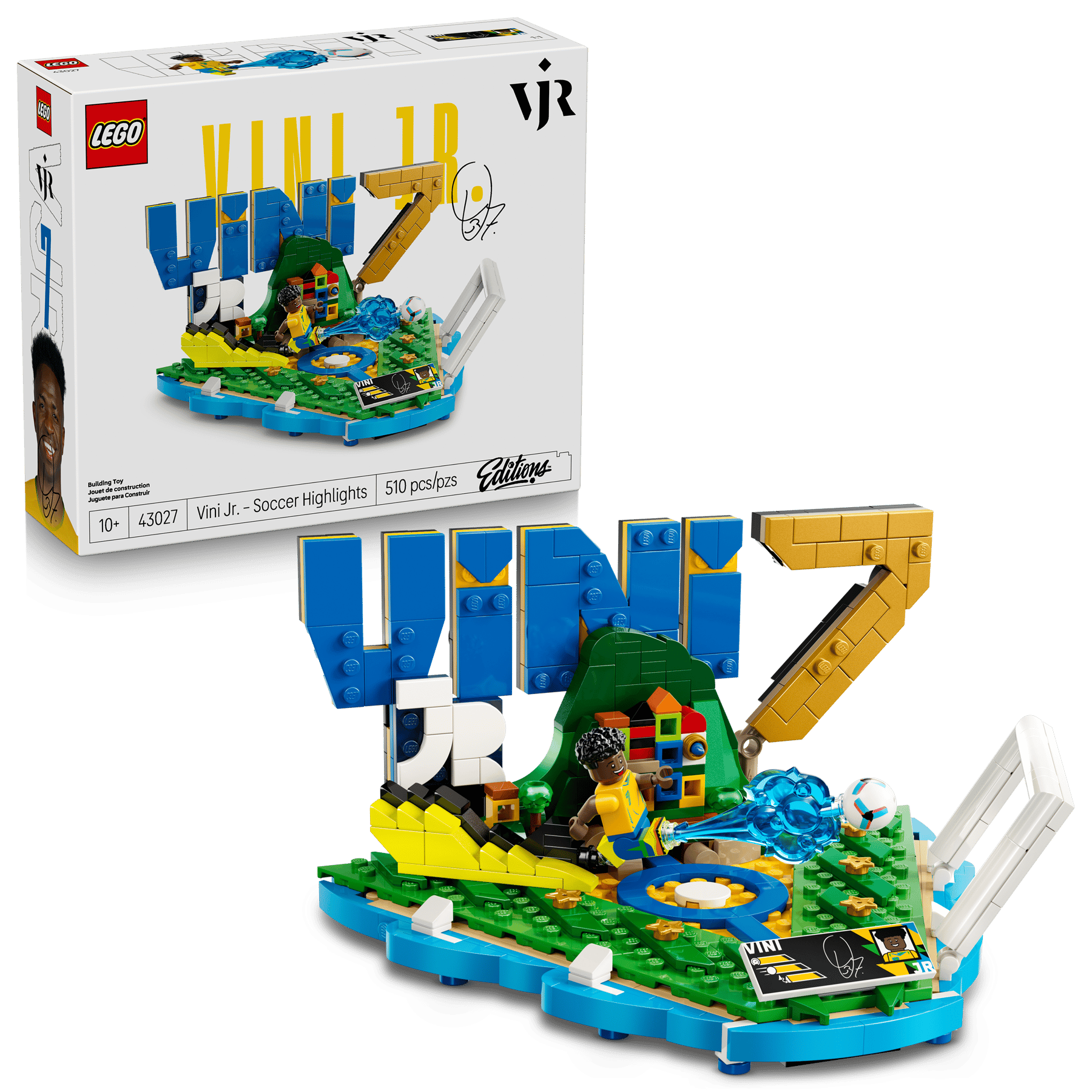 Конструктор LEGO Editions 43027 Винисиус Жуниор – Футбольные моменты, 510 дет.