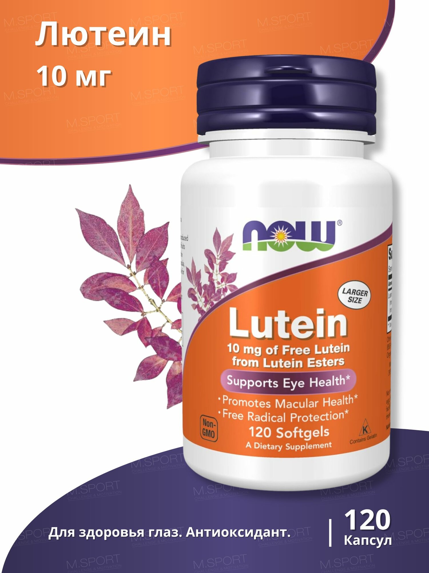 Витамины для глаз Нау Фудс Лютеин Эстерс 120 капсул / Now Foods Lutein Esters
