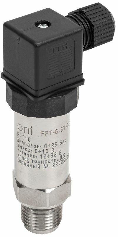 Преобразователь давления PPT10 0.5% 0-25Бар 0-10В G1/2 DIN43650 ONI PPT-G-ST-025-0-10-2-2