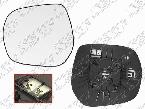 Полотно зеркала SAT ST-121-0101 Toyota Land Cruiser J200 07-21 / Land Cruiser Prado J150 09-20 Левое Обогрев