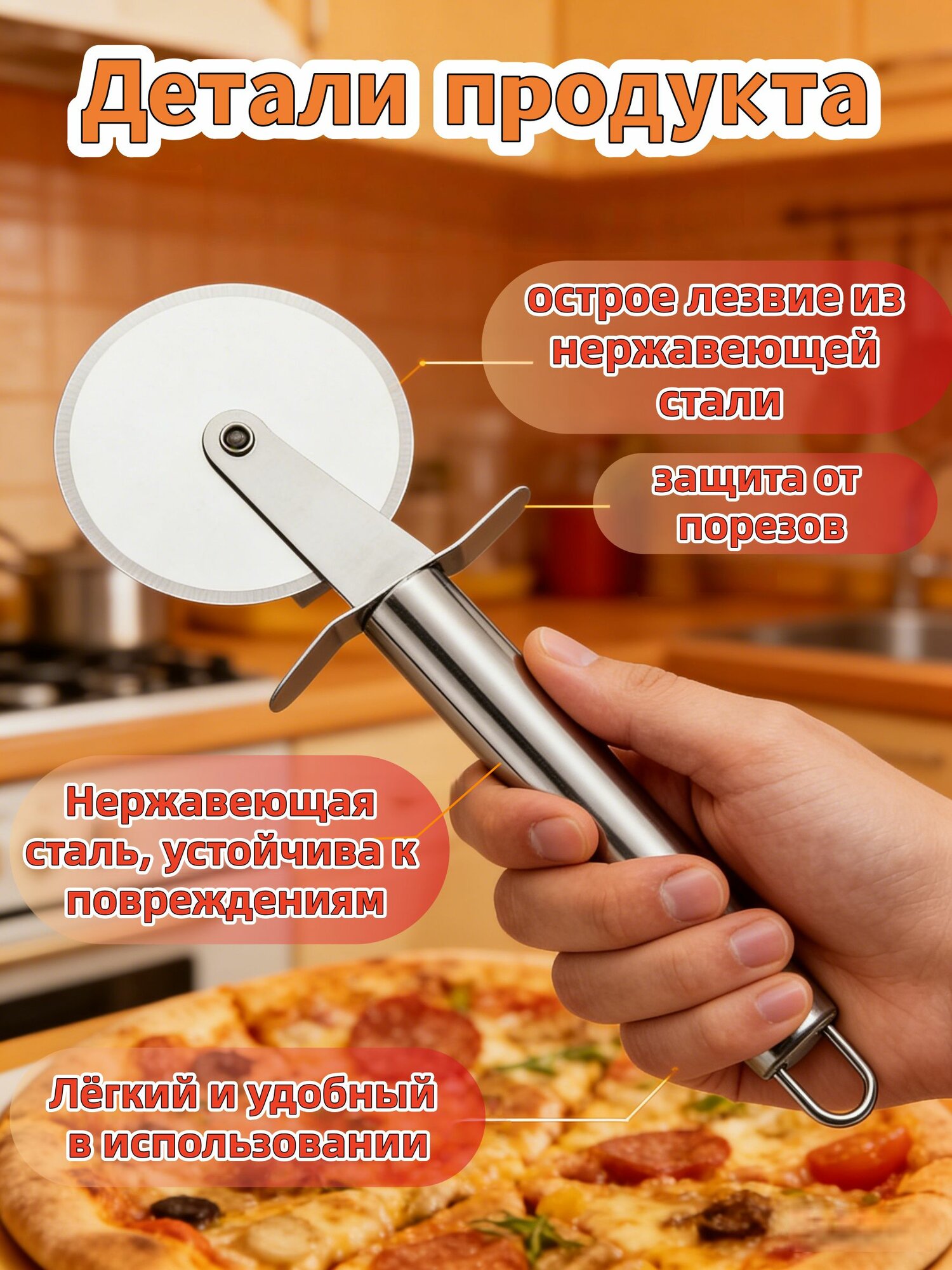 Кухонный нож для пиццы