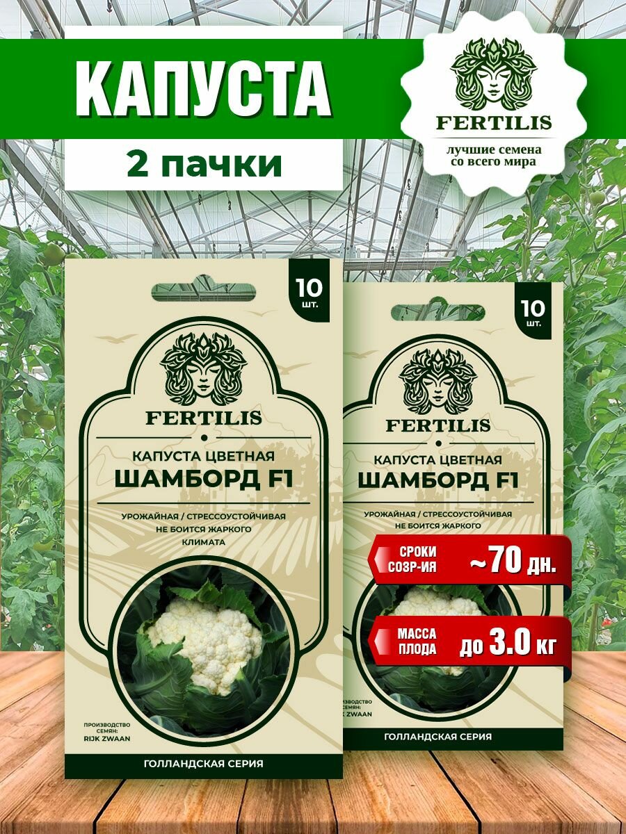 Семена капусты цветной "Шамборд F1" от компании Fertilis (2 пачки)