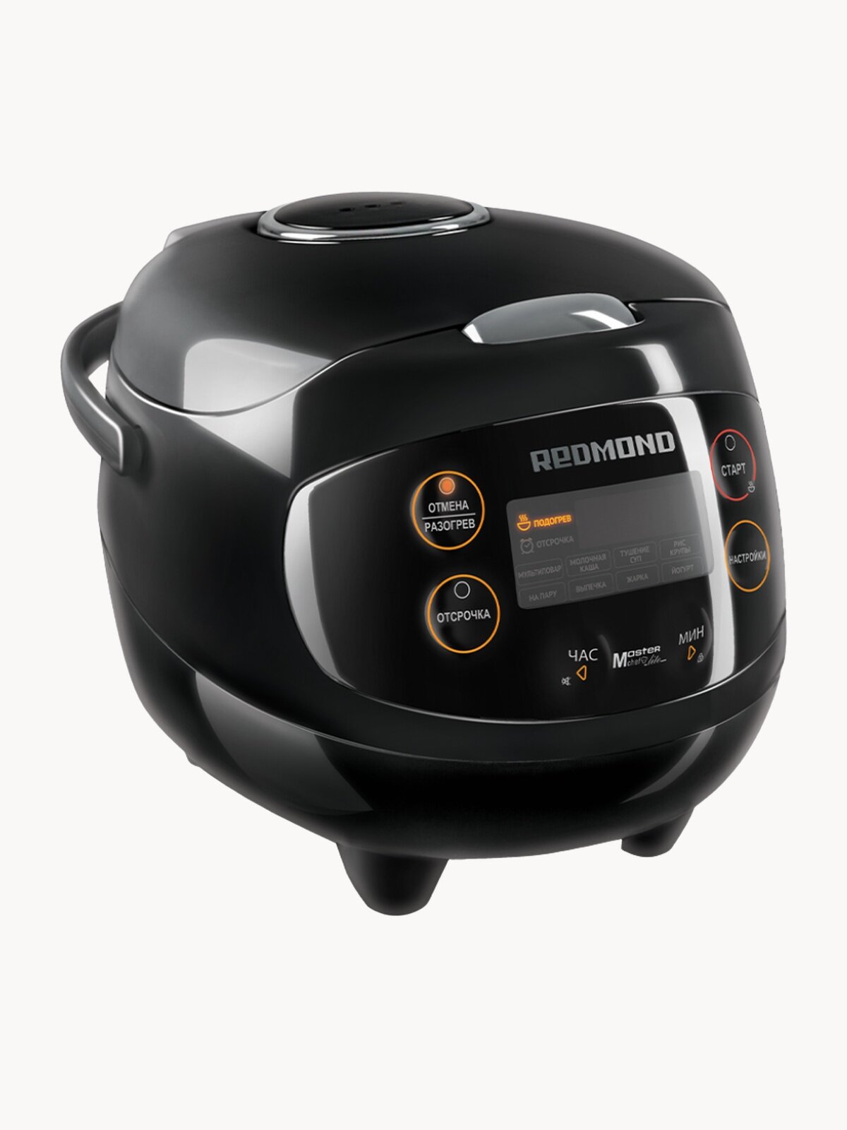 Мультиварка Redmond RMC-03, 2 л, 350 Вт, 9 автопрограмм, поддержание температуры, отложенный старт, черный