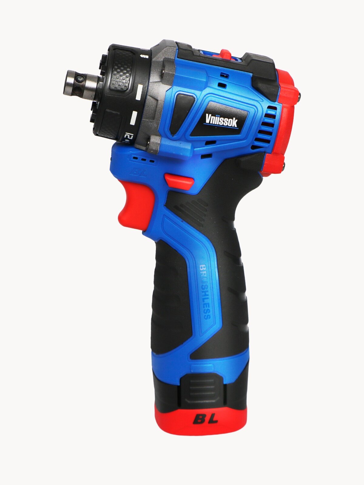 Аккумуляторный бесщеточный шуруповерт Vniissok с насадками 16В, 45Нм в кейсе