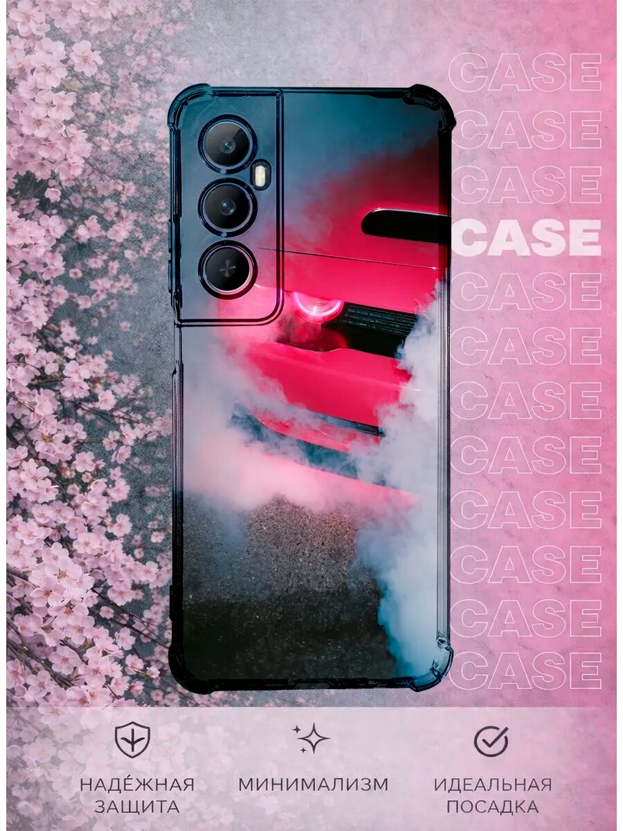 Чехол на Realme C65 с принтом Додж Челленджер