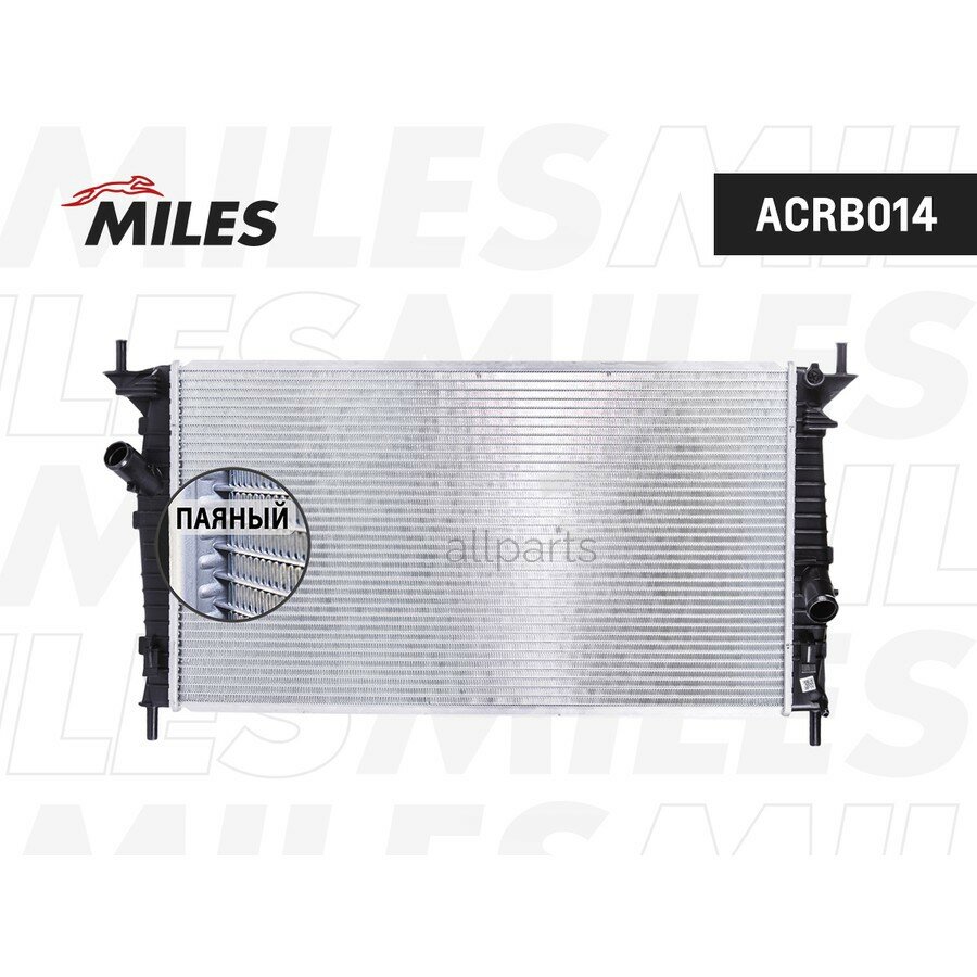 MILES ACRB014 Радиатор FORD FOCUS 2004- 1.4/1.6/1.8/2.0/2.0TD MT паяный