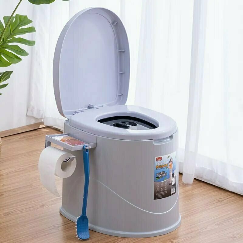 Биотуалет, бежевый, с раздельным сбором отходов, ручная помпа, съемный нижний бак