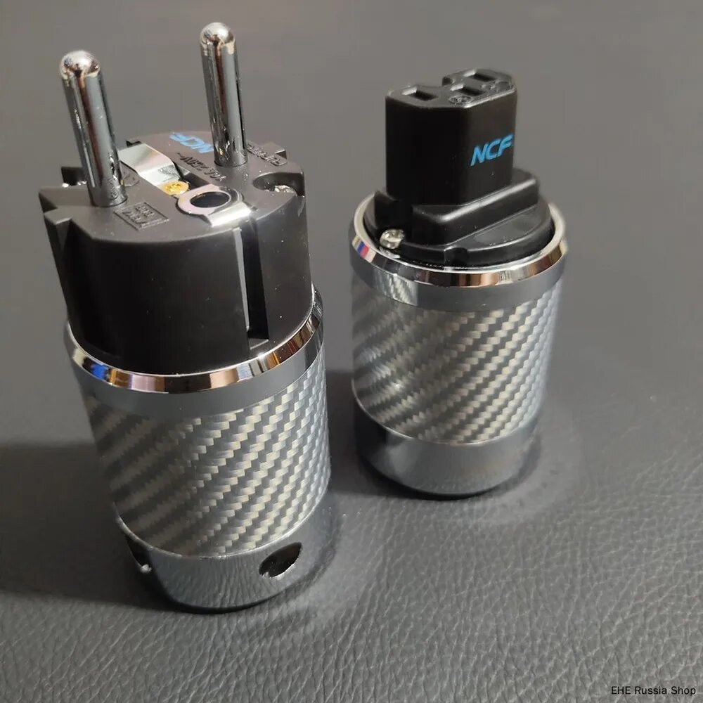 Разъём питания Furutech FI-50 NC, NCF, углеродное волокно, Hi-End, вилка, 16А, 250В
