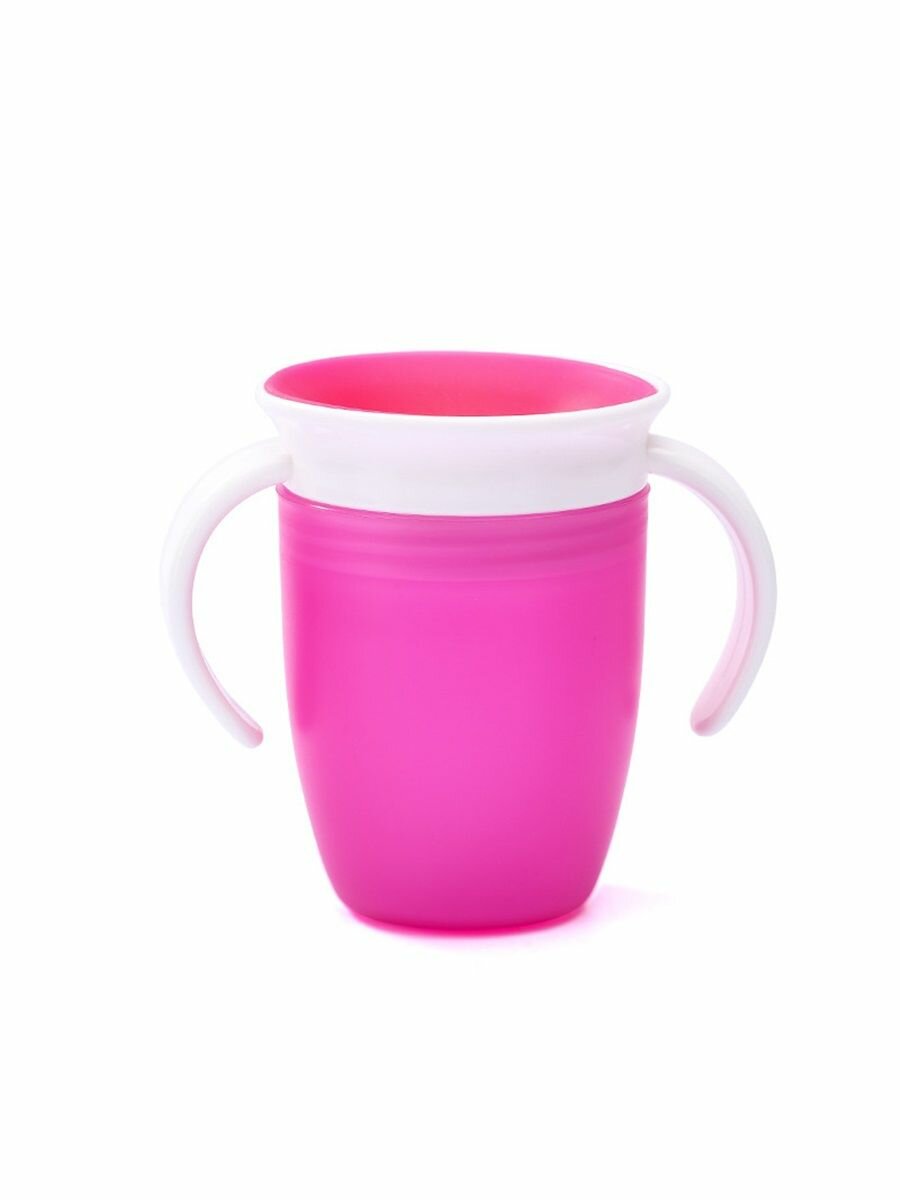 Кружка непроливайка для детей, 360 с силиконовой крышкой (стакан, поильник непроливайка детский),1,240, розовый