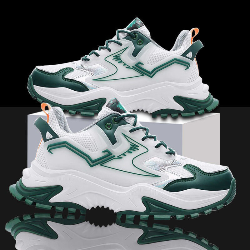 MOOCIE Мужская спортивная обувь 2025 года, весна и осень, новые повседневные туфли, модные дышащие кроссовки в корейском стиле, мужские кроссовки