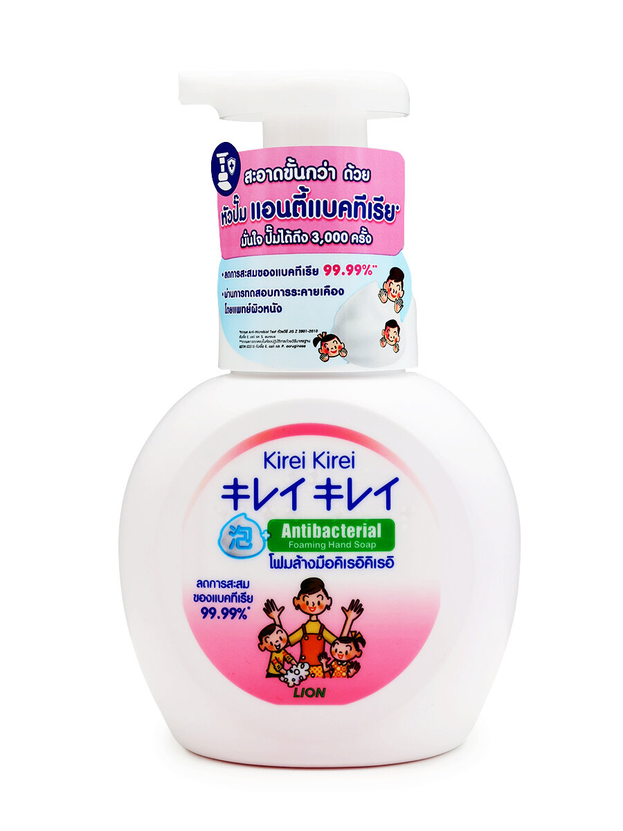 LION Жидкое анибактериальное мыло-пенка для всей семьи Kirei Kirei Family Foaming Hand Soap, 250 мл