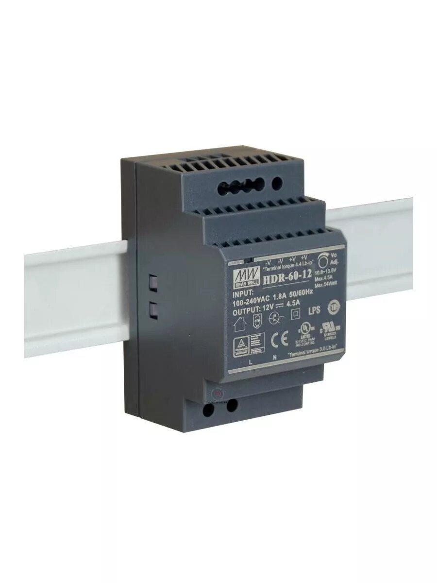 Источник питания 54 Вт (12В/4.5А) HDR-60-12
