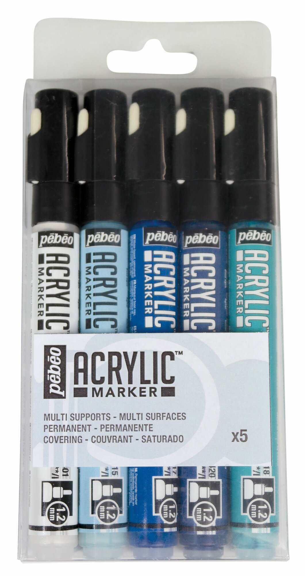 PEBEO Acrylic Marker акриловые маркеры с круглым наконечником, набор 5 цветов, 201213