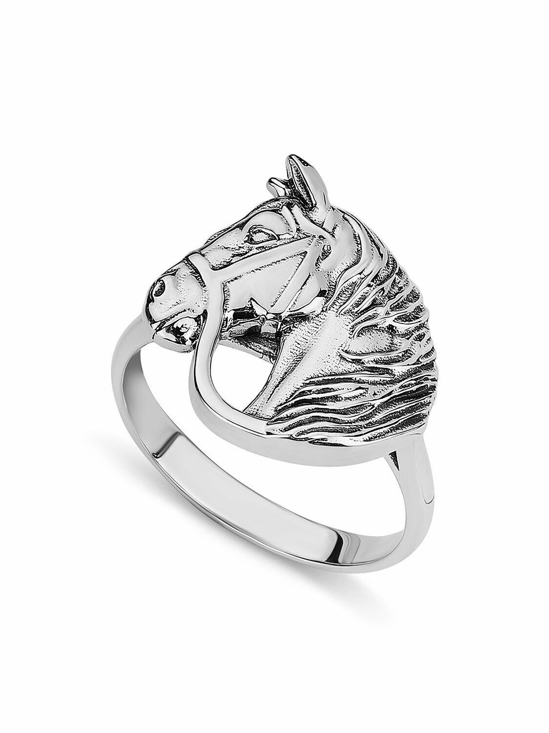 Кольцо Самородок, серебро, 925 проба, чернение, фианит