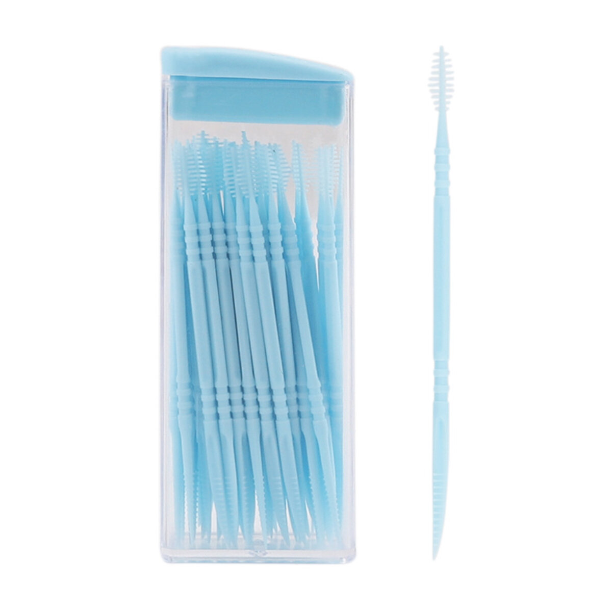 Версия портативной пластиковой чистящей зубочистки, 50 шт, для ежедневного использования, без запаха, многоразовая дор