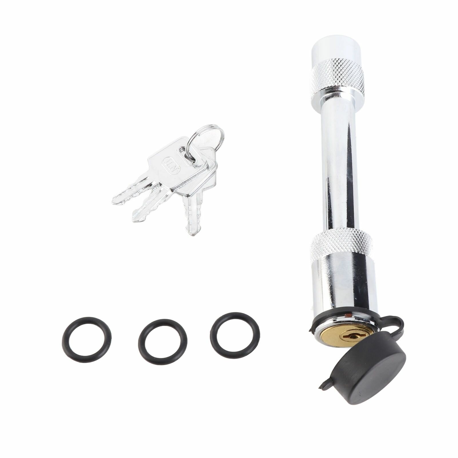 Замок для прицепа 5/8 дюймов, нержавеющая сталь, хромированный, для тягача, автотранспорта