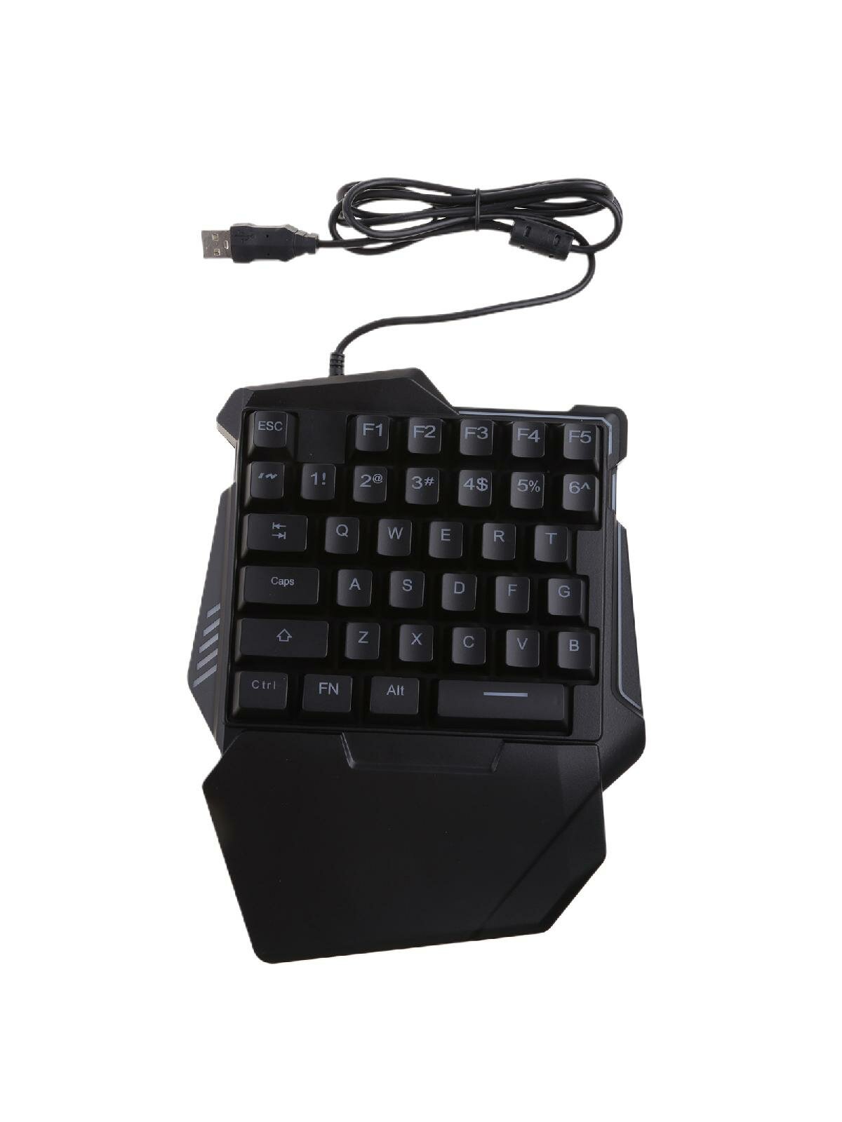 G101 Keyboard One-handed 35-Key Wired Luminous Phone Gaming Keyboard for Office E-Sports Ergonomic Hand Rest