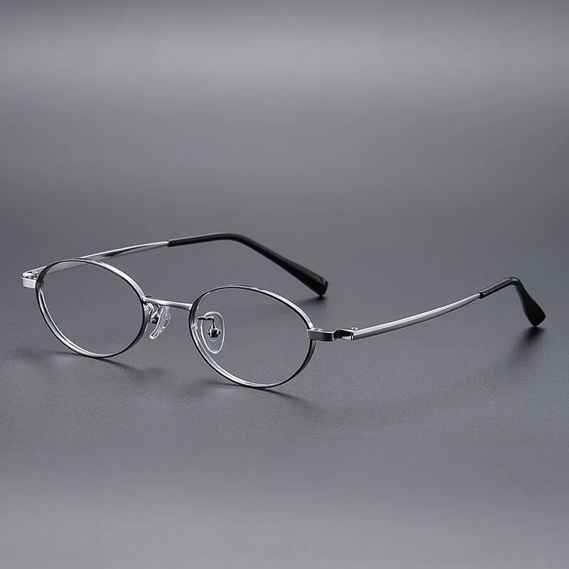 FIRADA овальные очки из титана 2454-C Black Silver