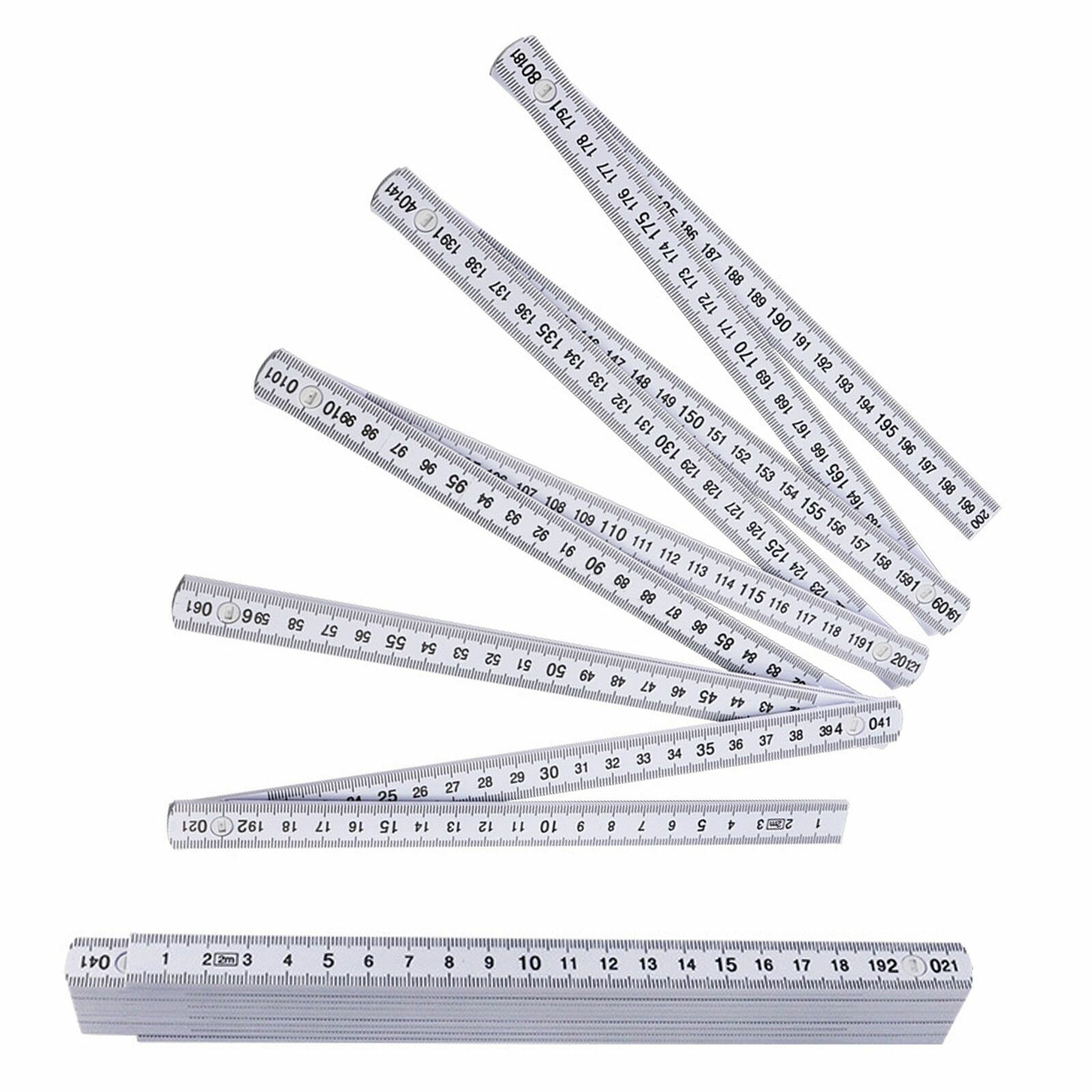 2 шт 2-метровая пластиковая линейка с четкой и легко читаемой шкалой складная