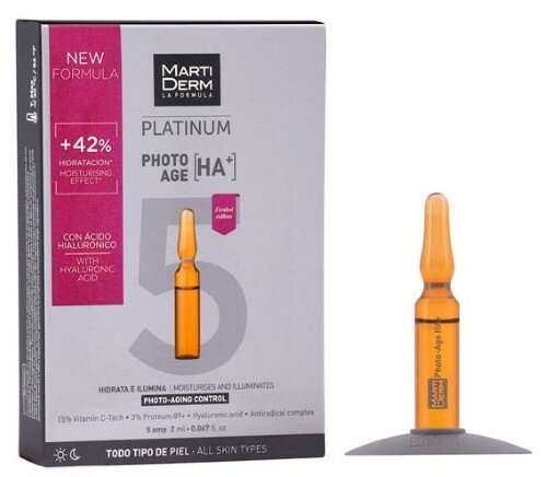 Martiderm platinum ампулы коррекция фотостарения гиалуроновая кислота+ 2 мл 5 шт.