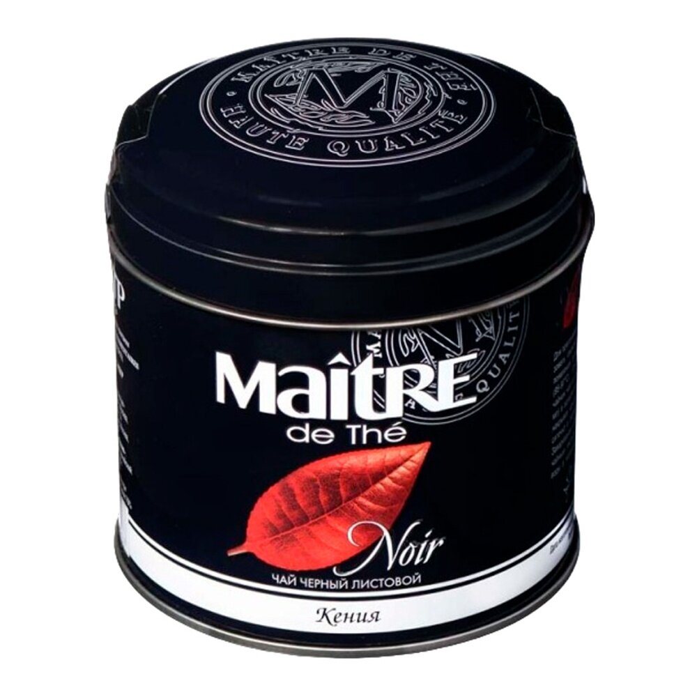 Чай MAITRE DE THE черный байховый Noir Кенийский /жесть/ 100г