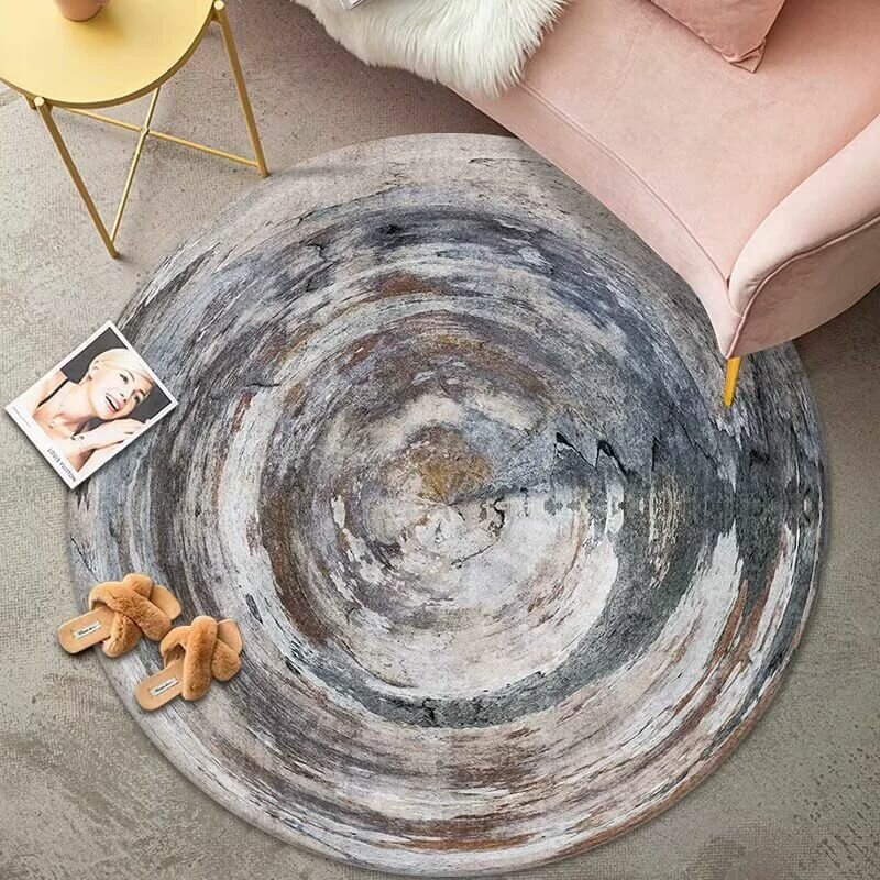 Креативный круглый защитный коврик под стул на полу