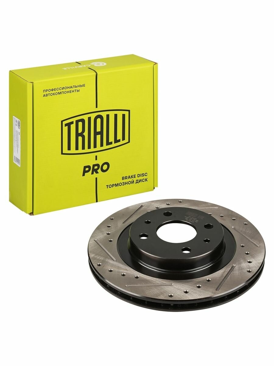 Диск тормозной передний вентилируемый PRO TRIALLI DF0142S для Лада 110-112, Kalina, Priora