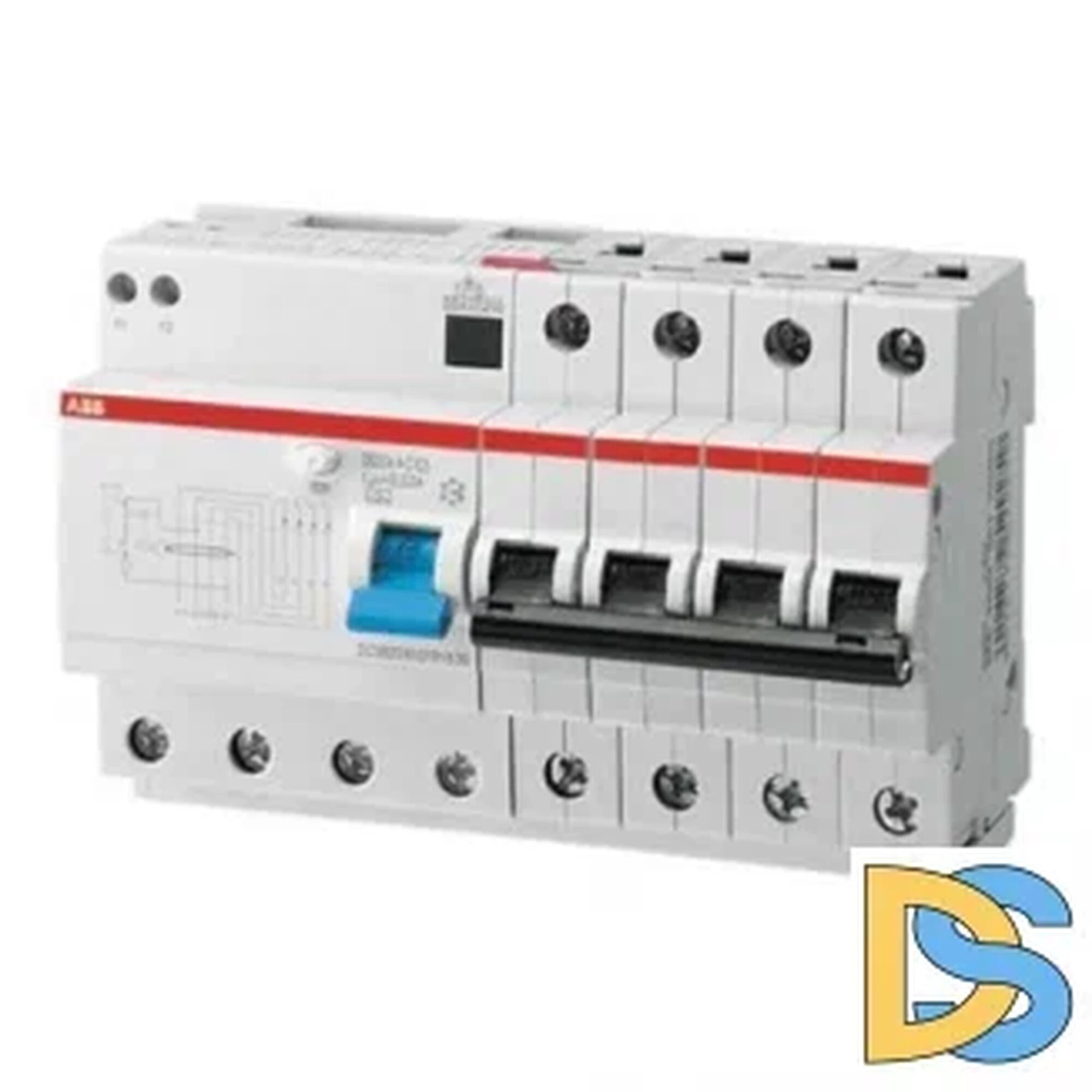 Дифференциальный автомат ABB 4-полюсный DS204 AC-C63/0,03 8 модулей