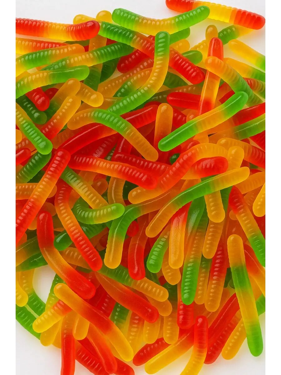 Мармелад жевательный, китайские конфеты, Червячки 1кг
