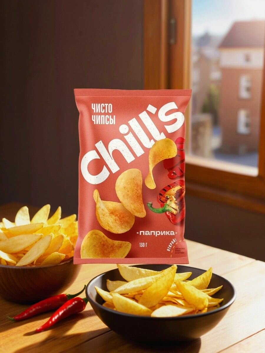 Чипсы Chills Паприка 130 г.