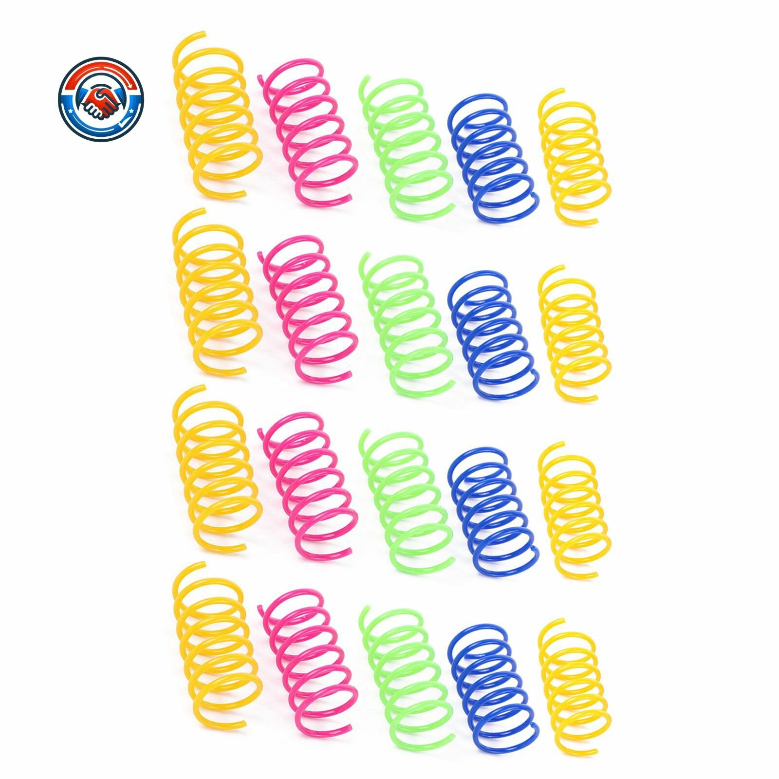 Пружинные игрушки для кошек, набор из 8 или 20 ярких пружинок для котят, зубная чистка и активная игра, пластиковые аксессуары для домашних животных